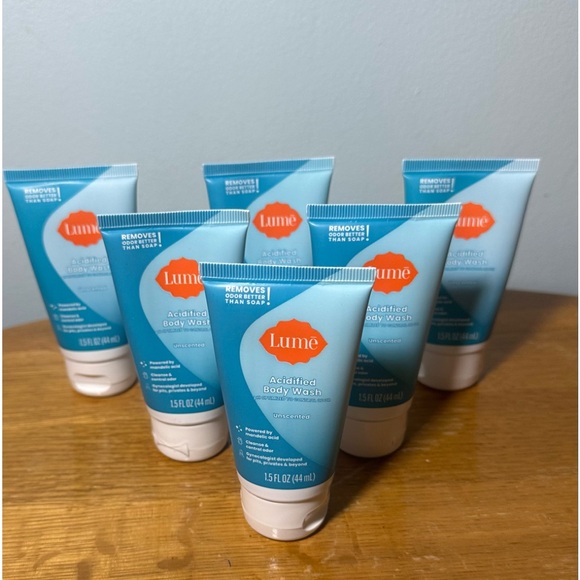 Lume | Bath & Body | Set Of 6 Lume Acidified Body Wash Unscented Travel ...